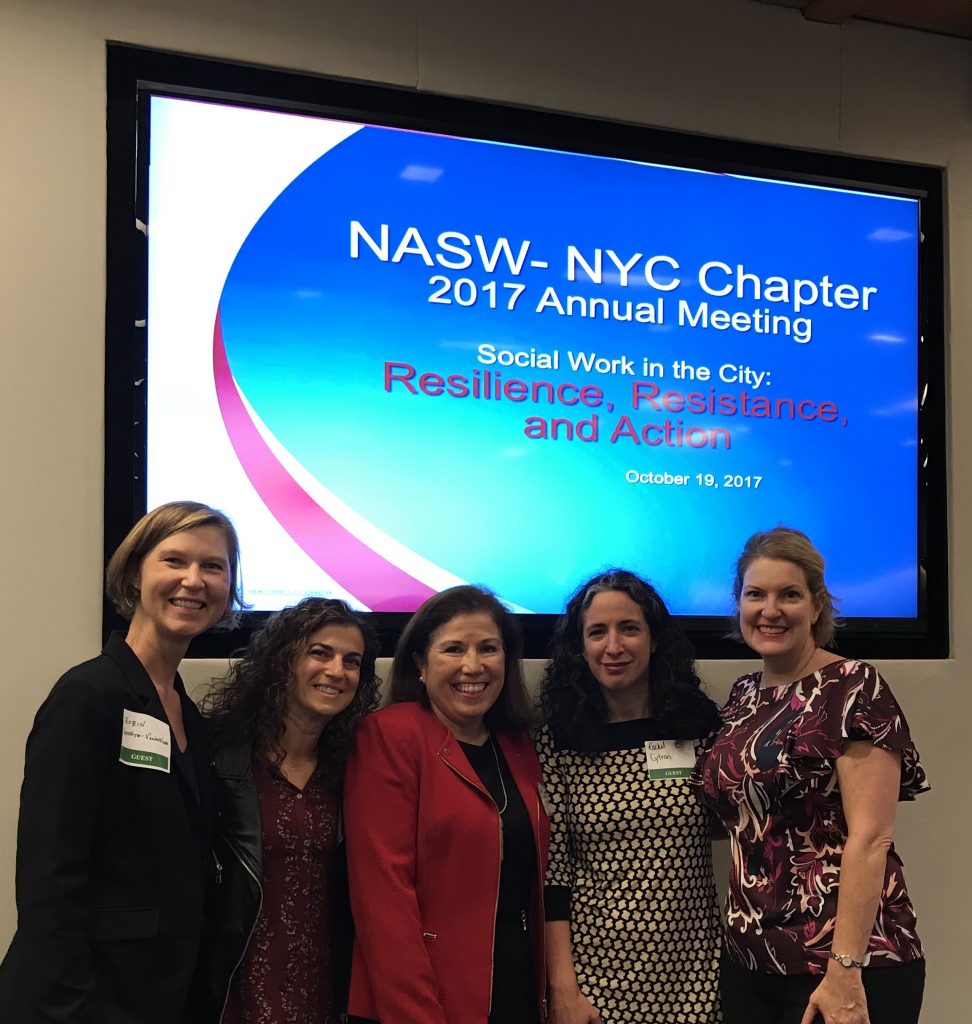 Maria and PWC team at NASW dinner – Partnership with Children